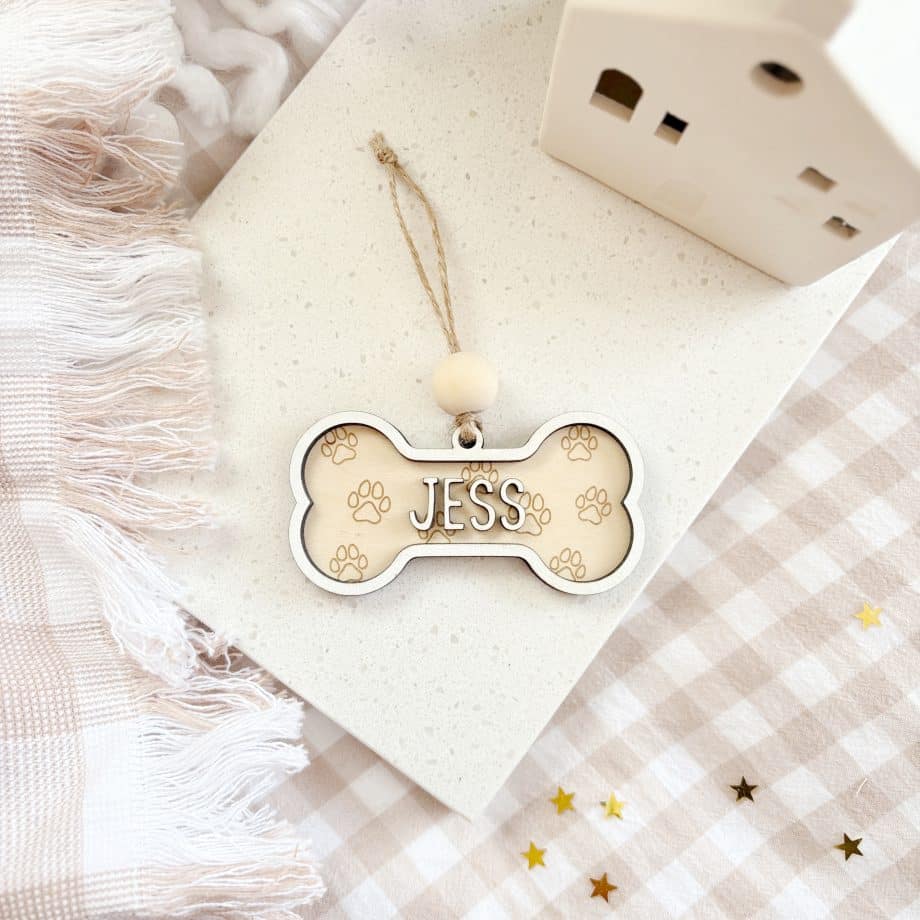 Paw Print Bone | Decoration – Made For You Custom Gifts