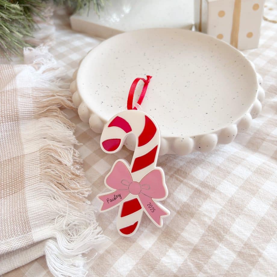 Candy Cane Bow | Decoration – Made For You Custom Gifts